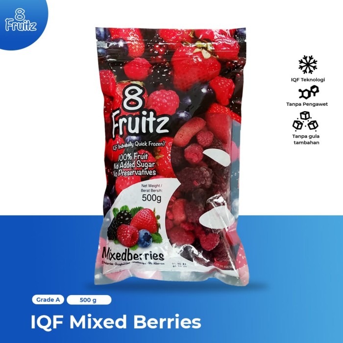 8 Fruitz IQF Frozen MIxed Berries 500 gr / Mix Berry Beku IQF 500 gr | Lazada Indonesia