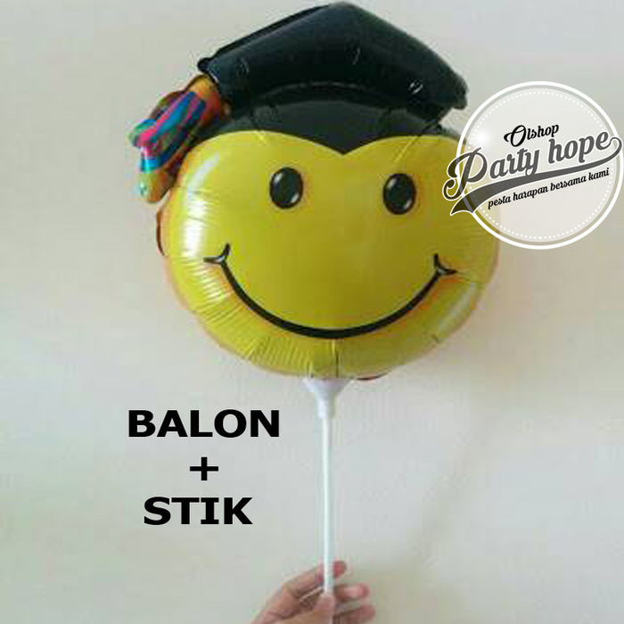 Balon Stik Wisuda / Graduation Foil Stick / Balon Wisuda Smile Mini ...