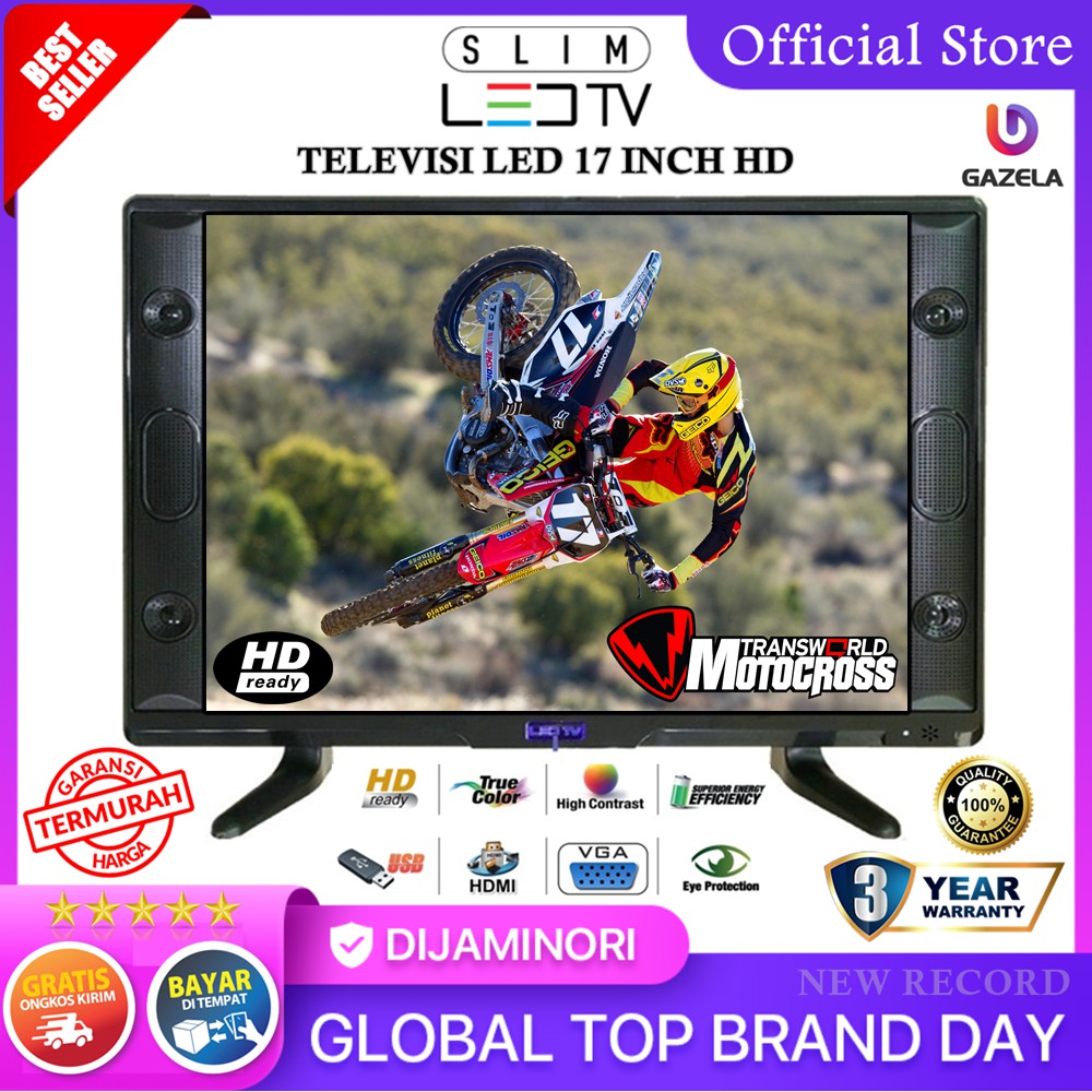 BAYAR DITEMPAT - LED TV 19 INCH HD televisi FULL LAYAR GARANSI 1TAHUN SUPPORT HDMI,VGA,VA,USB TV ...