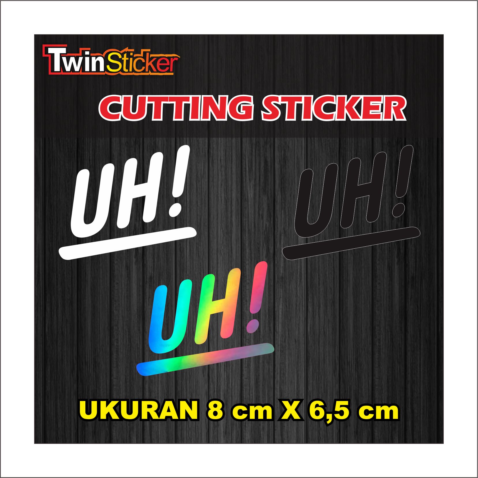Stiker UH! Cutting Sticker Motor Helm Vario Beat Scoopy Vespa Genio ...
