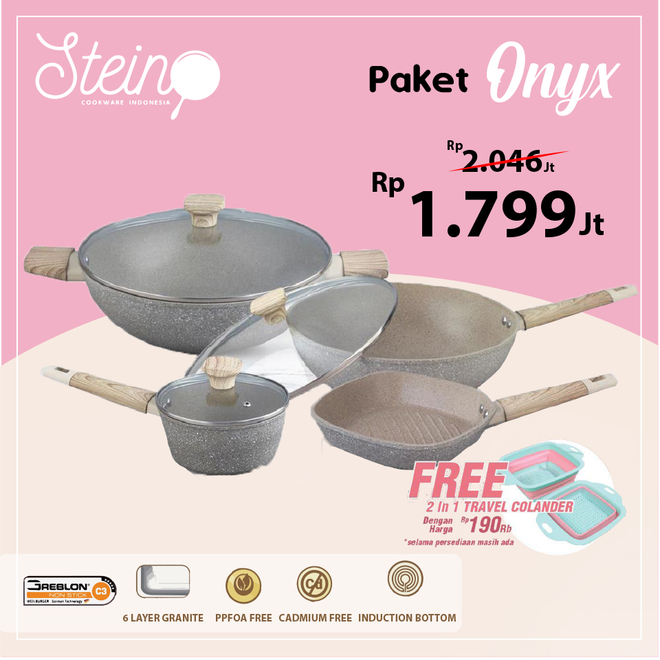 STEIN GREBLON PAKET ONYX/PAKET ONYX SET/PANCI SET/NONSTICK/COATING ...