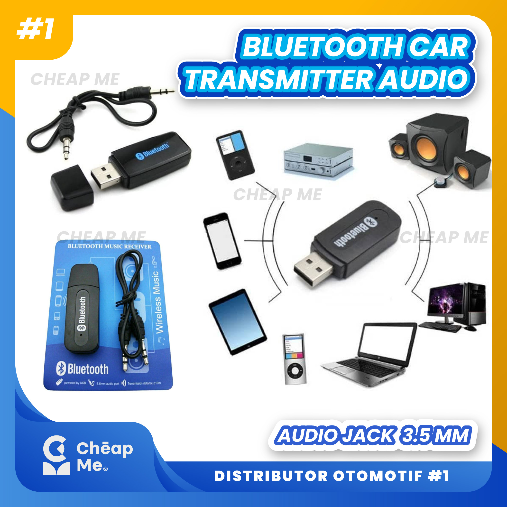 Bluetooth Car Transmitter audio / Bluetooth Mobil Audio jack 3.5mm ...