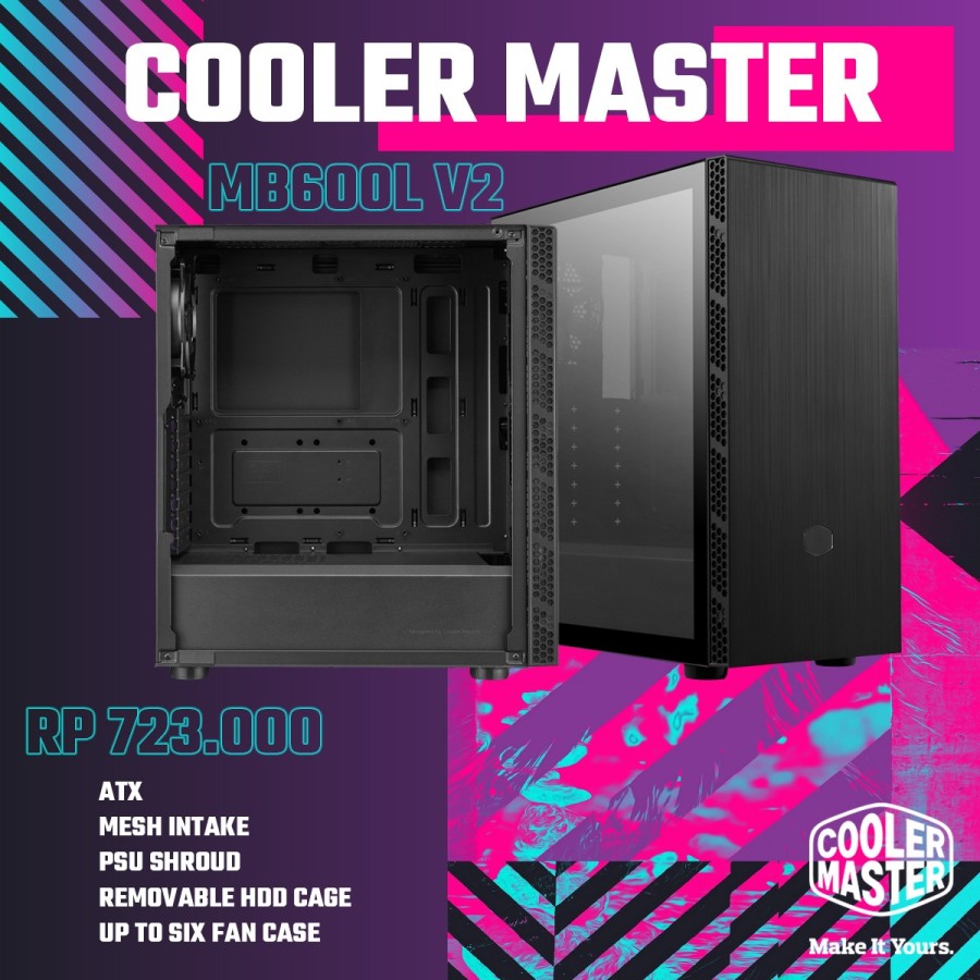 Casing Komputer Cooler Master Masterbox MB600L V2 | Lazada Indonesia