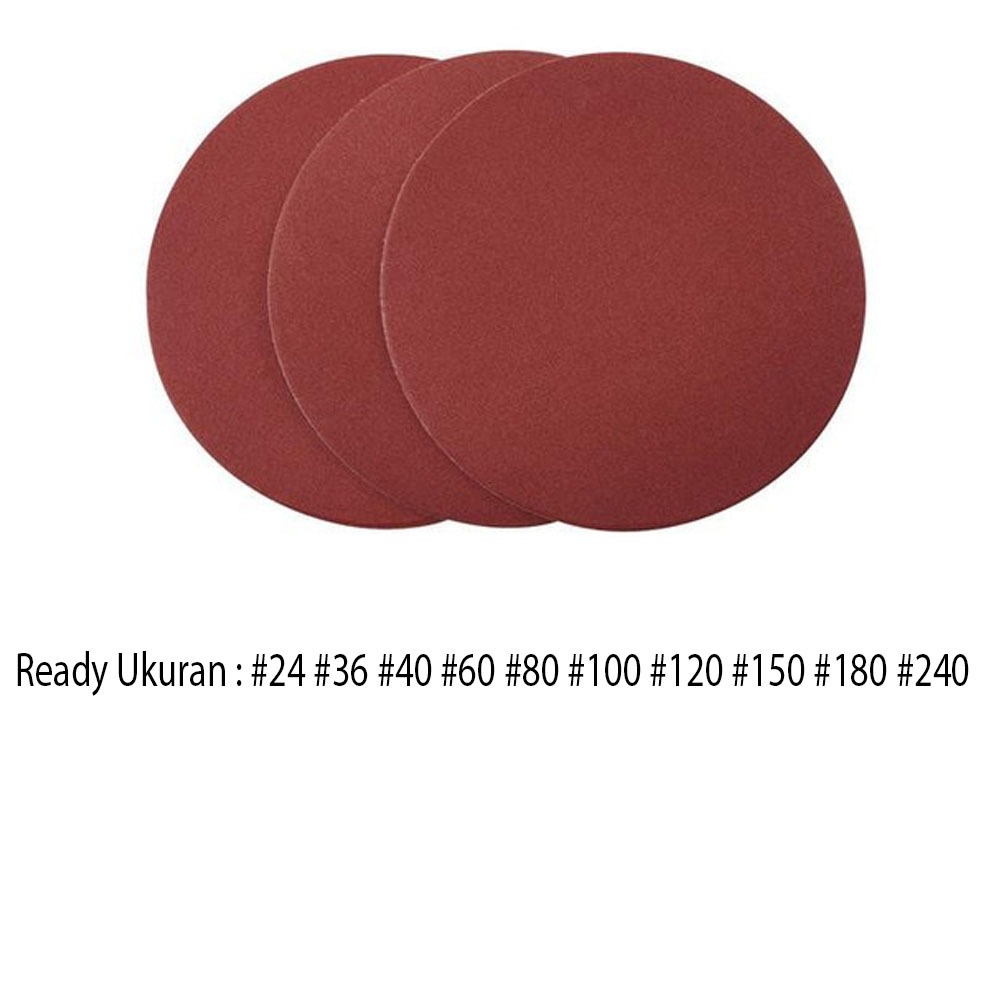 5 Lembar Amplas Bulat Velcro 4 Inch Amplas Bulat Tempel HIOSHI japan ...