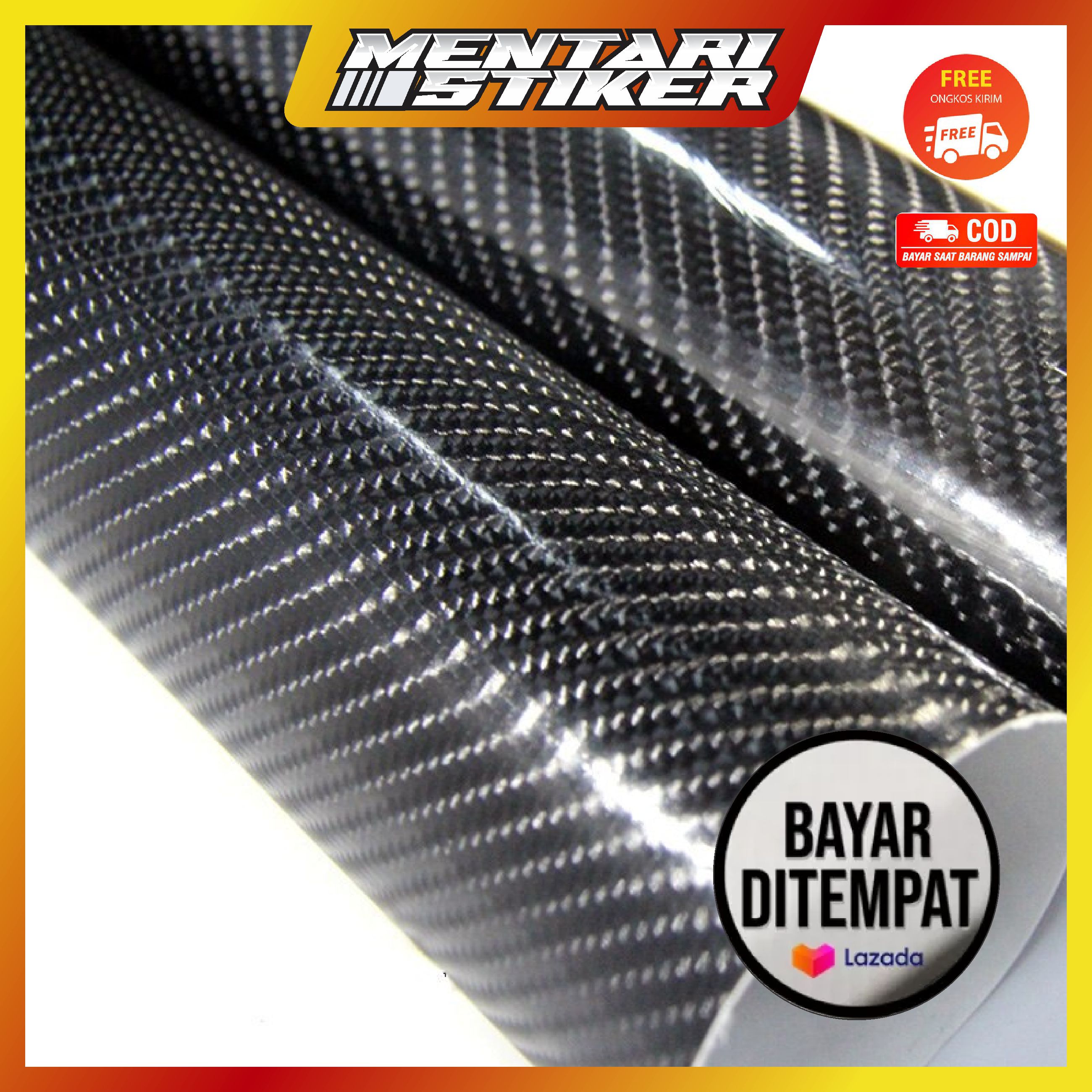 STICKER CARBON 6D SUPER GLOSY SKOTLET KARBON 6D STIKER MOTOR DAN MOBIL ...