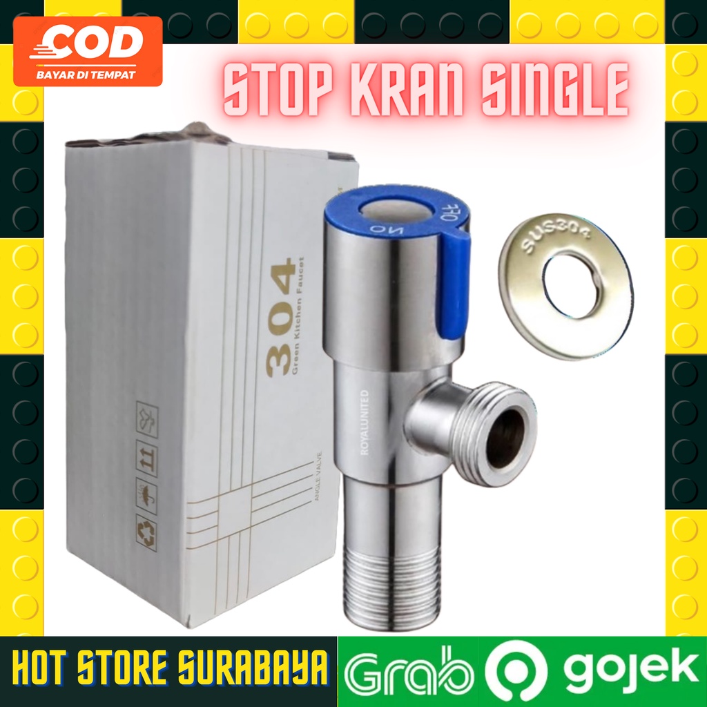 STOP KRAN STAINLESS 1/2 INCH STOPKRAN 304 SINGLE CABANG 1 -SATU ...