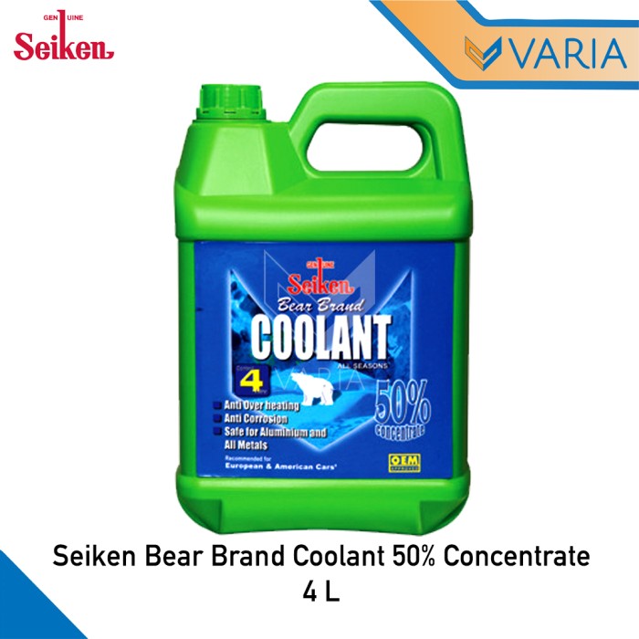Seiken Bear Brand Coolant 50% Concentrate 4 L Air Radiator Mobil Galon ...