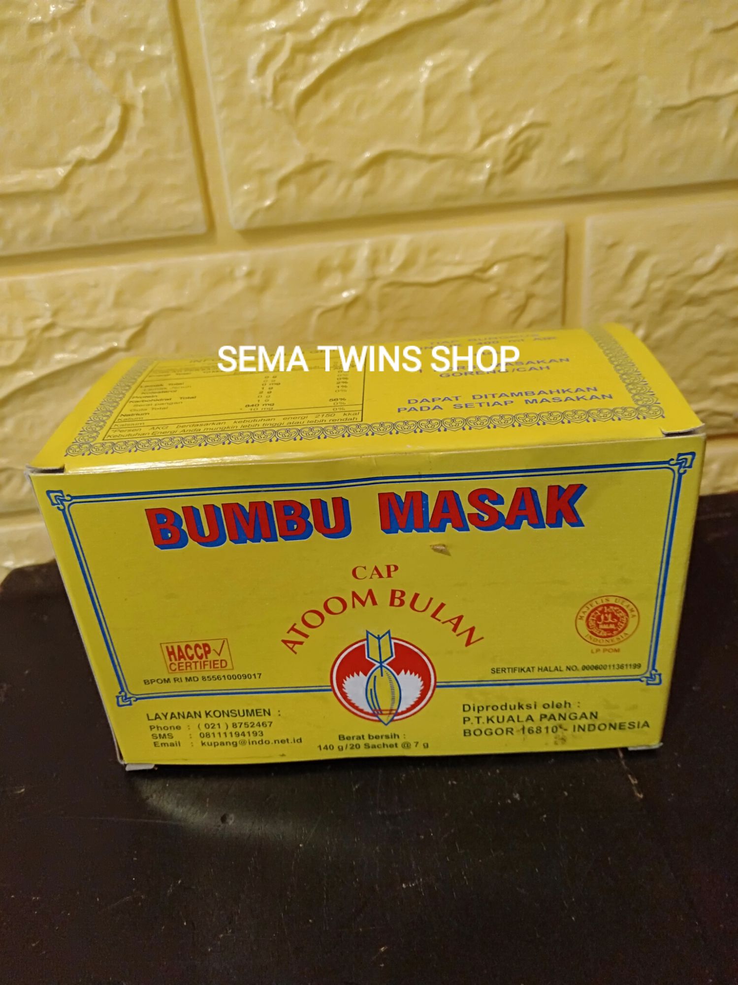 Bumbu Masak Cap ATOM BULAN 1 box [20 sachet x 7 gr] / Atoom Bulan ...