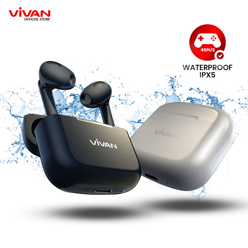 VIVAN TWS Bluetooth 5.3 Bass ENC Gaming Original Earbuds Wireless Life ...