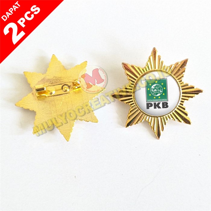 Pin Partai PKB Lencana Pin Logo Partai PKB Pin Partai Kebangkitan ...