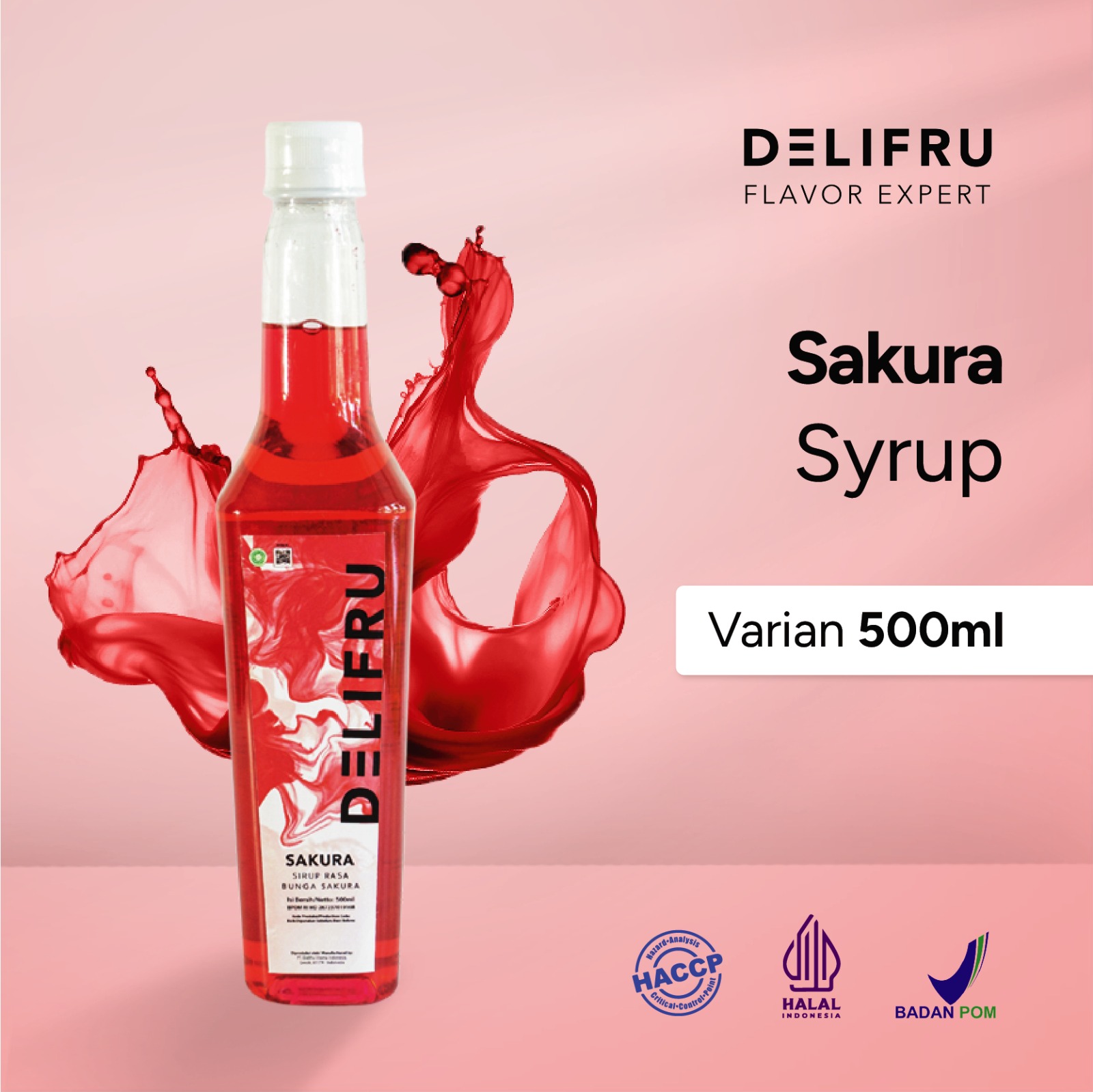 Sakura Syrup Delifru 500 ml - Sirup Sakura Premium | Lazada Indonesia