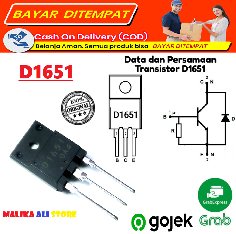 TRANSISTOR D1651 - ORIGINAL | Lazada Indonesia