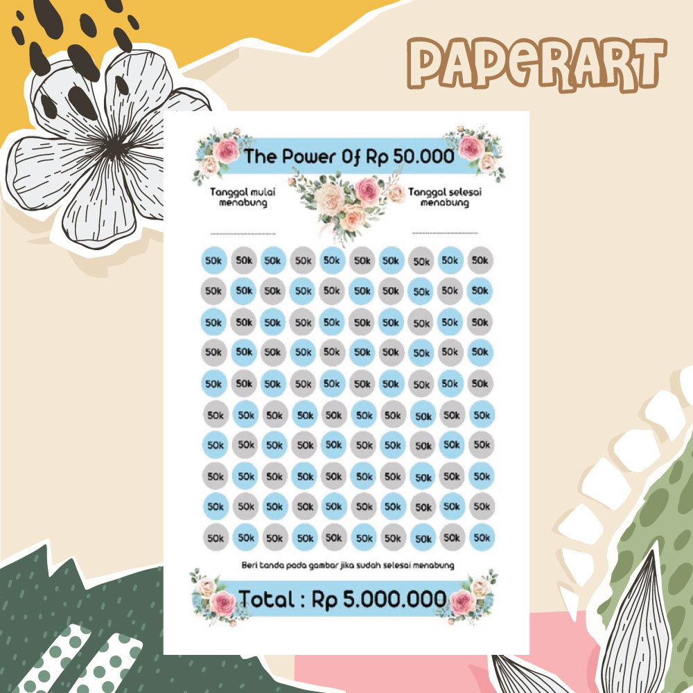 isian binder catatan tabungan motif bulat2 binder tabungan | Lazada ...