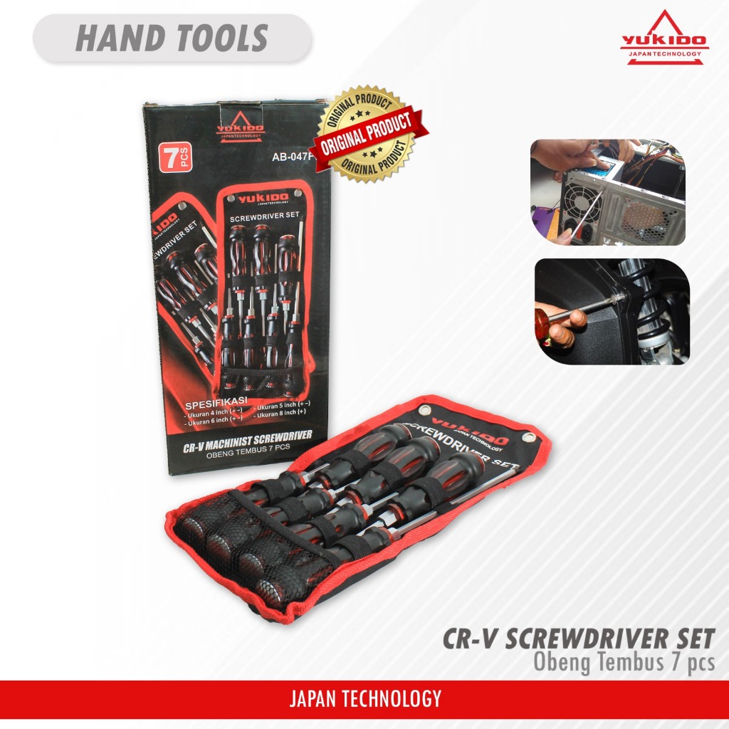 Yukido X Tekiro Obeng Getok Set 7 Pcs - Tekiro Obeng Tembus 7 Pcs ...