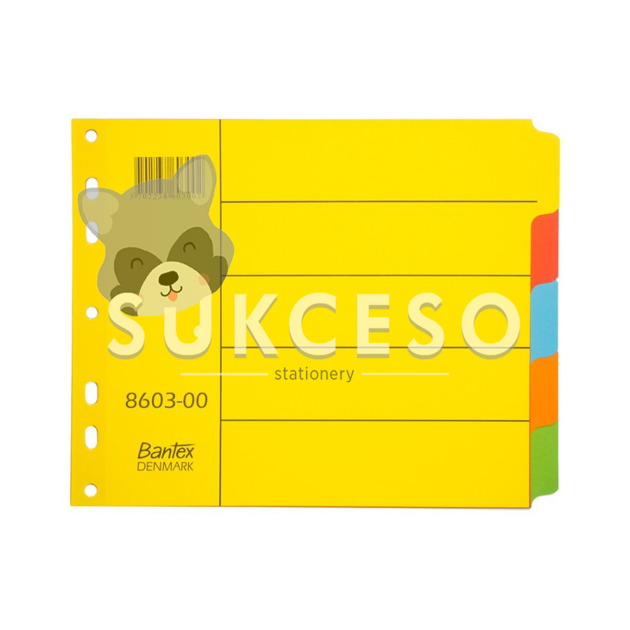 Bantex Cardboard Divider 8603 00 180x215mm Index Warna / Pembatas Buku ...