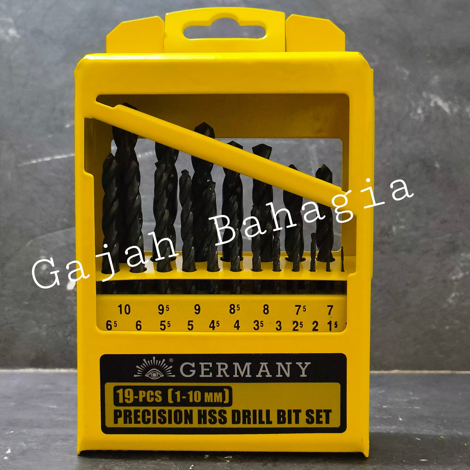 Mata bor besi set 19 pcs Tjap Mata Germany Precision HSS drill bit set ...