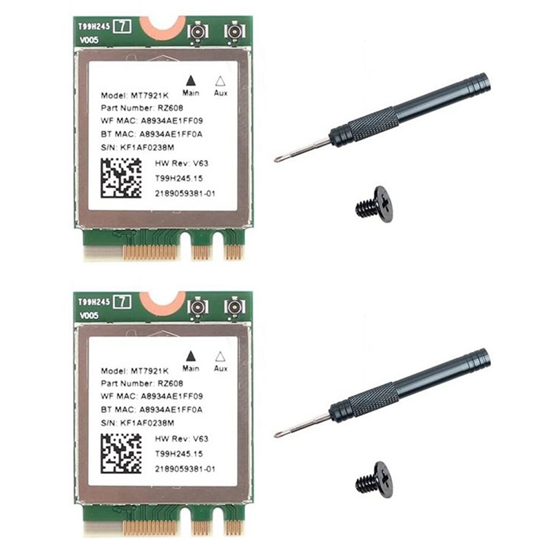 WiFi 6E WLAN M.2 2230 Network Card Dual Band 802.11Ax BT5.2 MT7921K for ...