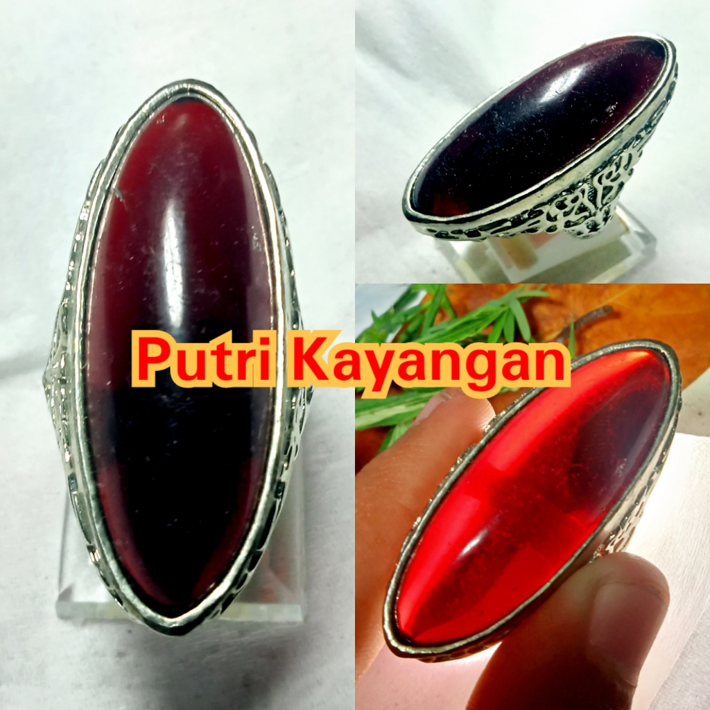 Cincin Batu Akik Pandan Merah Tembus Cahaya Kode P-200 | Lazada Indonesia