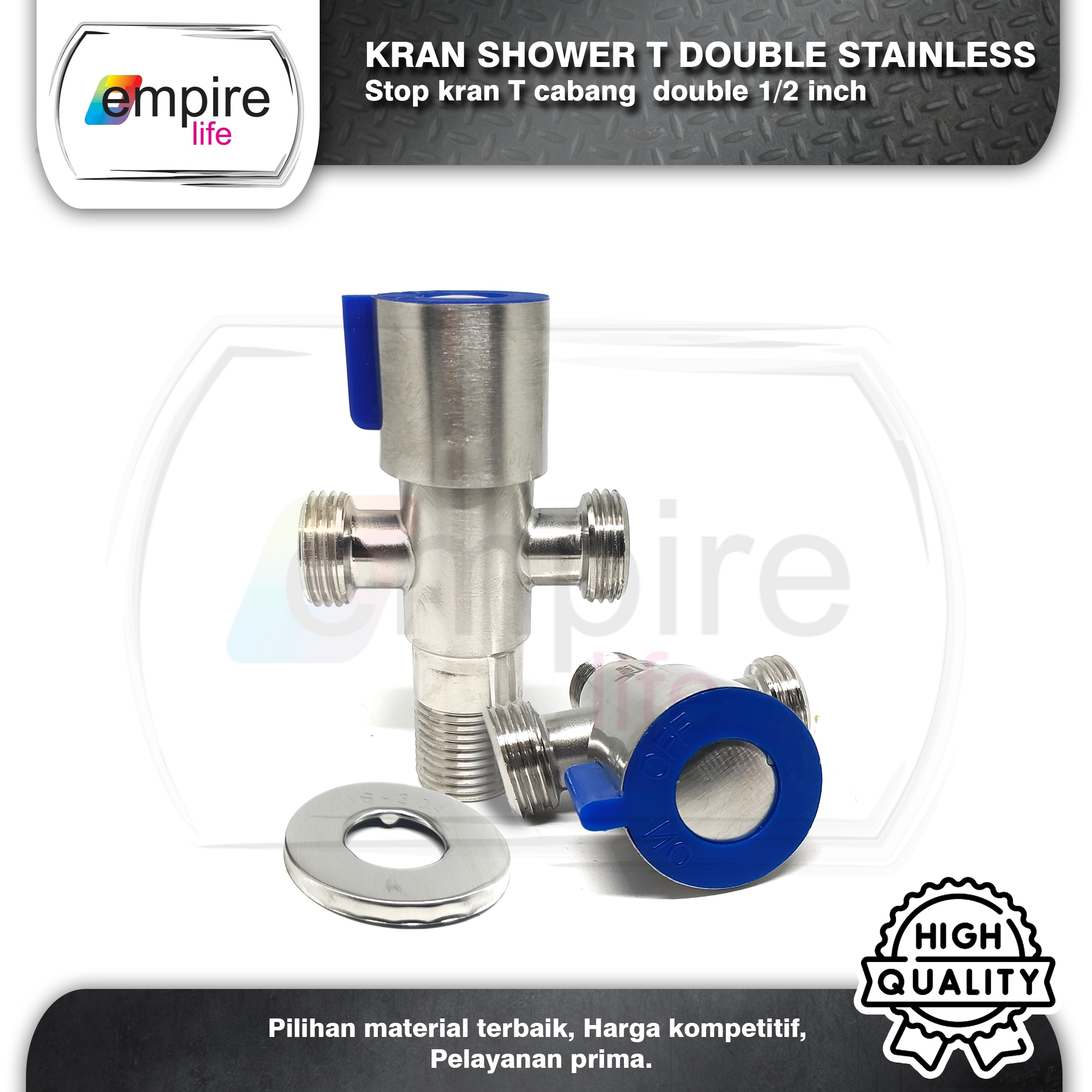 Keran / Kran Cabang T Double / Stop Keran Stainless | Lazada Indonesia