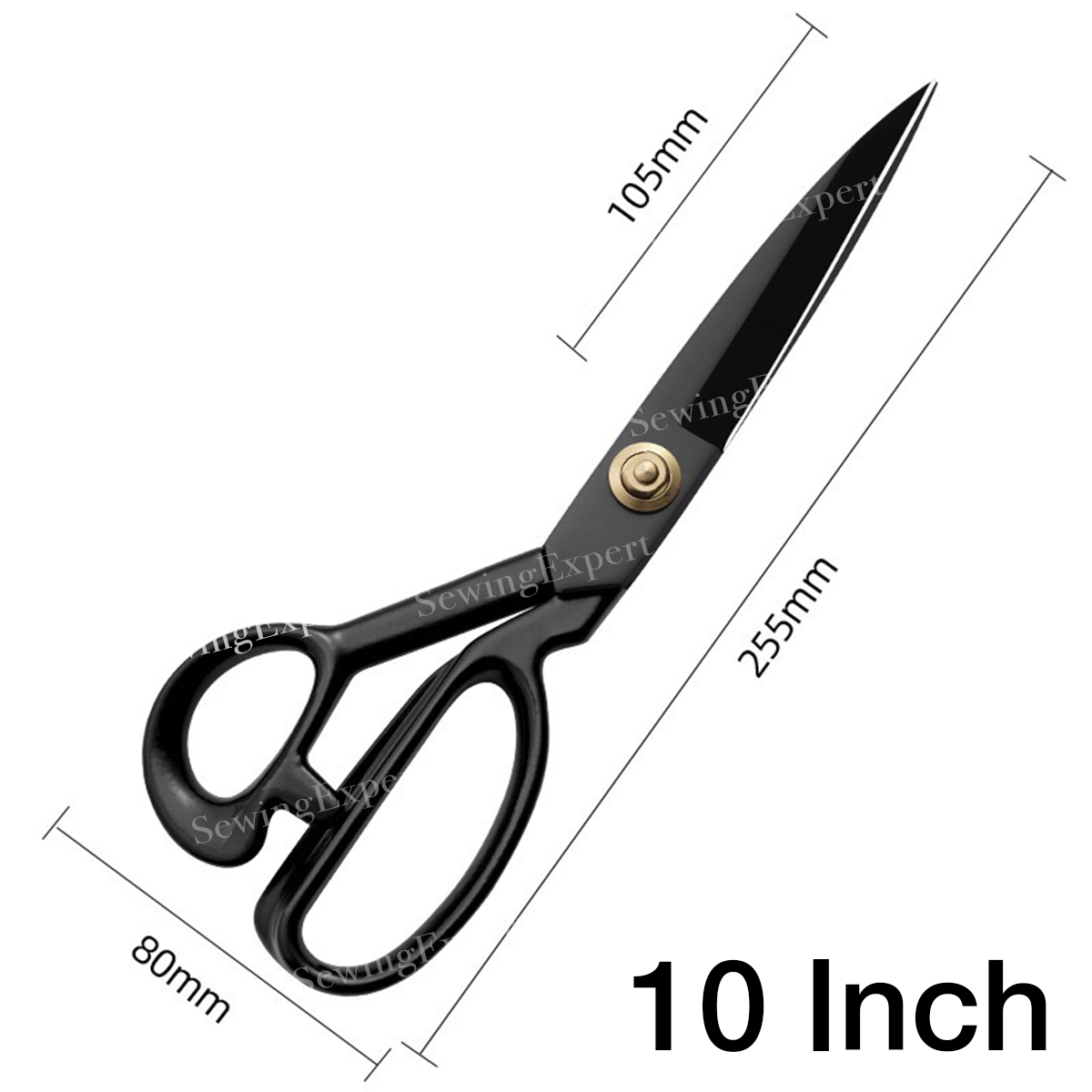 Gunting Kain Premium Bagus Tajam / Gunting Jahit Hitam Ukuran 8 9 10 12 ...