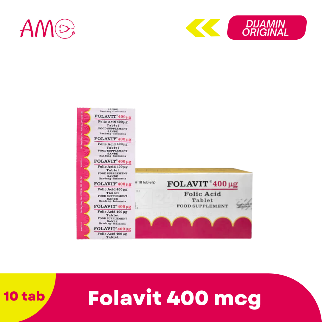 Folavit 400 mcg 10 Tablet / asam folat | Lazada Indonesia
