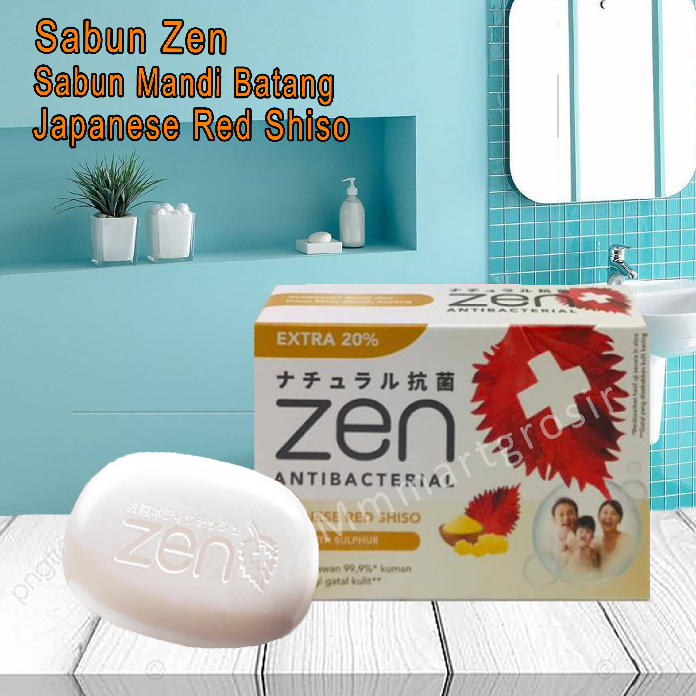 Zen / Sabun Mandi Batang / Japanese Red Shiso with Sulphur / 80+16g ...