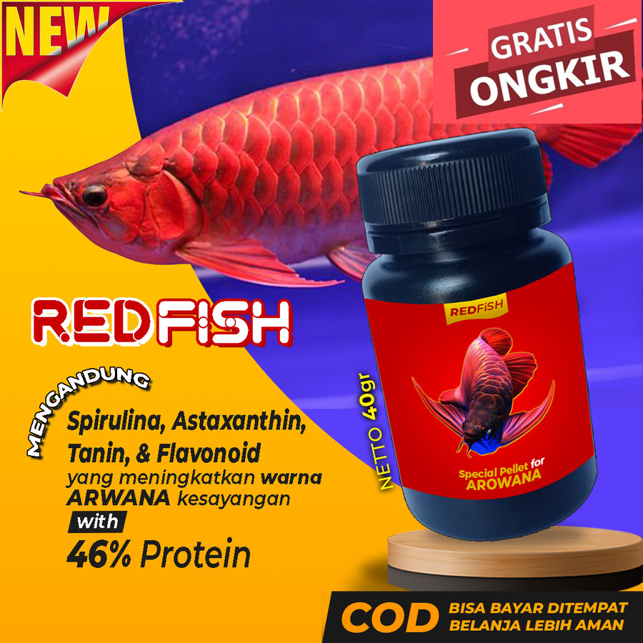 Pelet Ikan Arwana REDFISH Makanan Pakan Ikan Arwana Super Red Golden ...