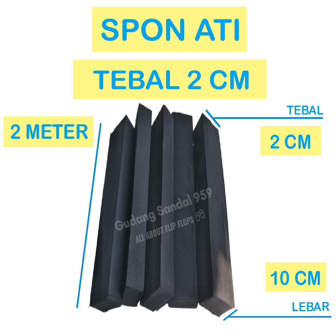 SPON ATI / BUSA ATI TEBAL 2 CM X LEBAR 10 CM X PANJANG 220 CM BENTUK ...