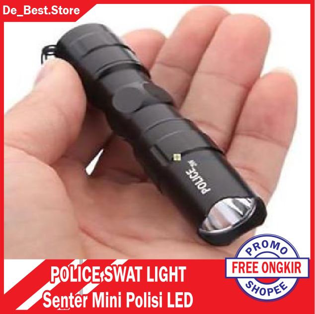 Senter Mini Polisi SWAT LED Flashlight Anti Air 3W - Senter Penerangan ...