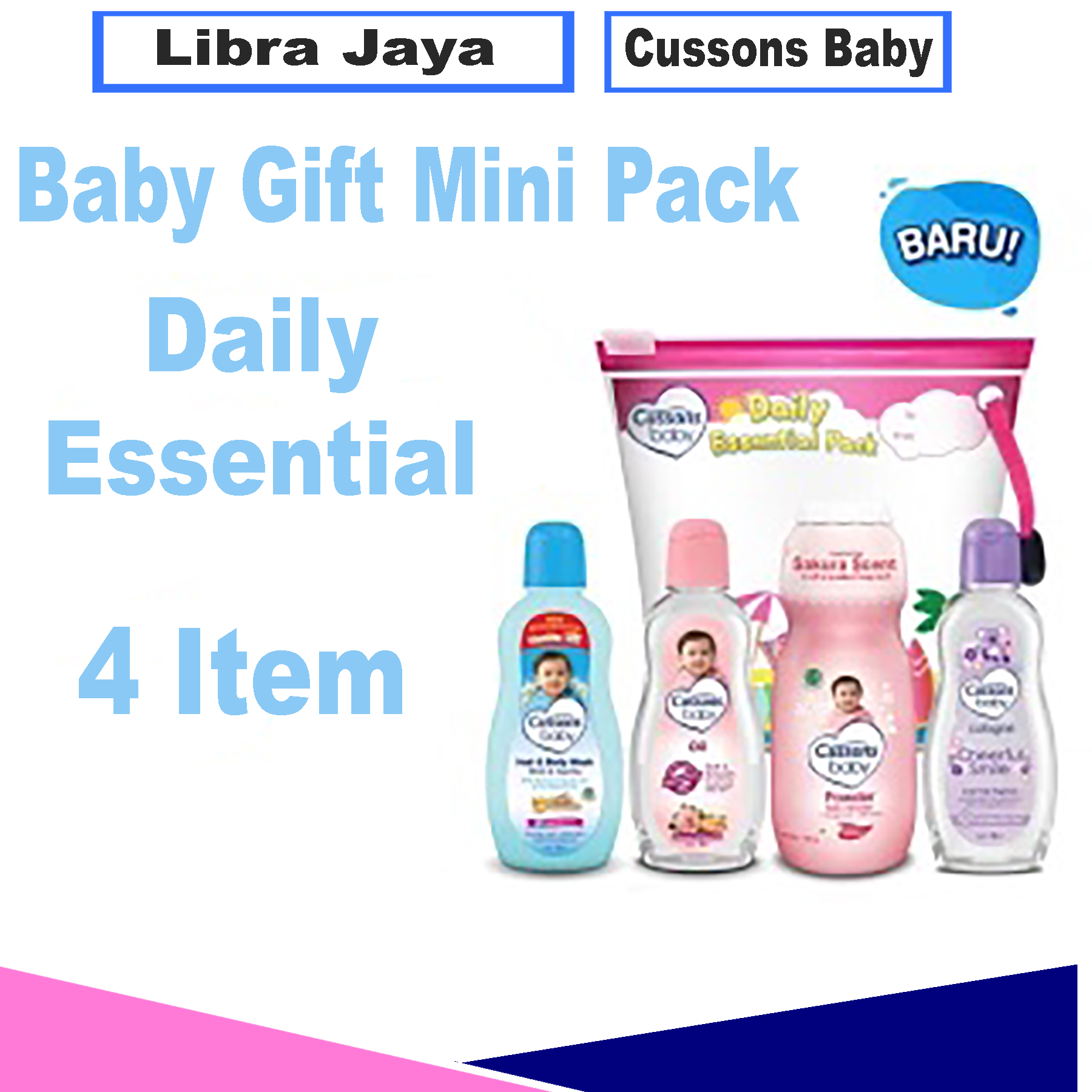 Cussons Baby Daily Essential Pack 4 Item Perlengkapan Perawatan Harian ...
