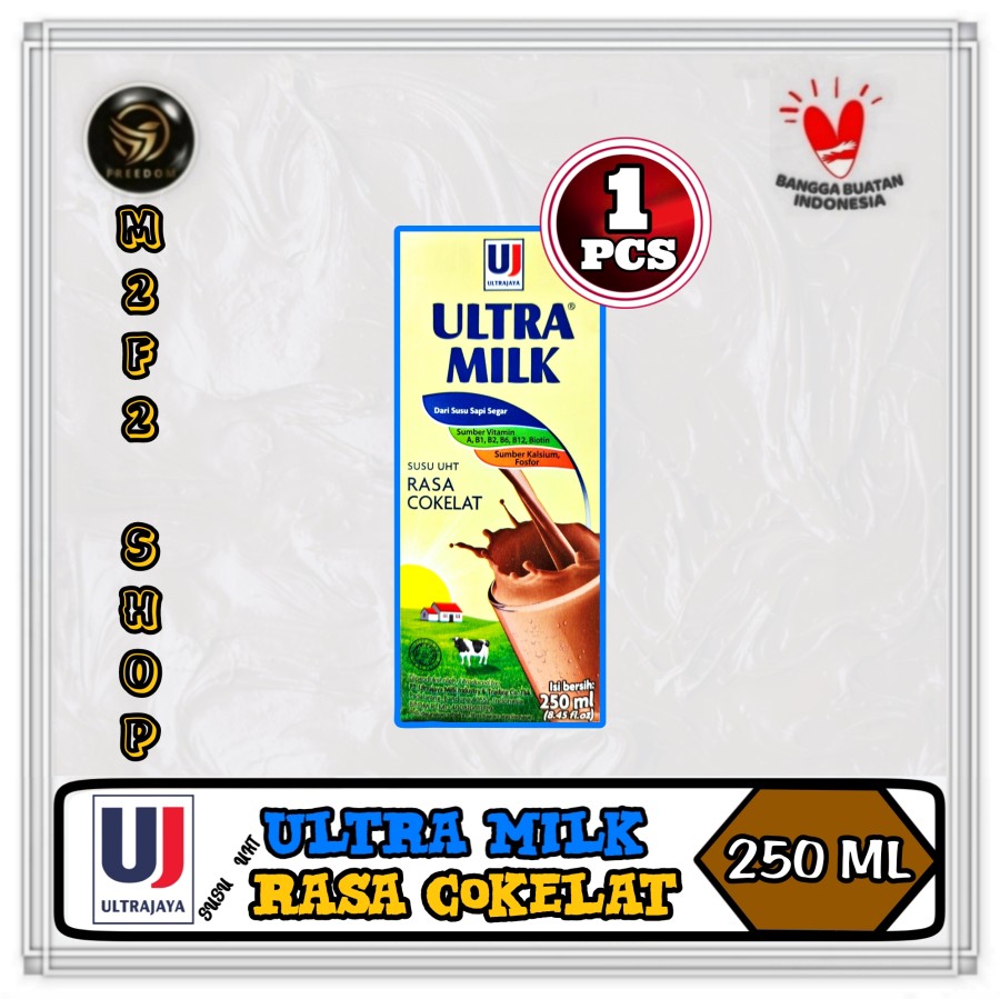 Susu Ultra Milk Rasa Cokelat Kotak UHT - 250 ml (Kemasan Satuan ...
