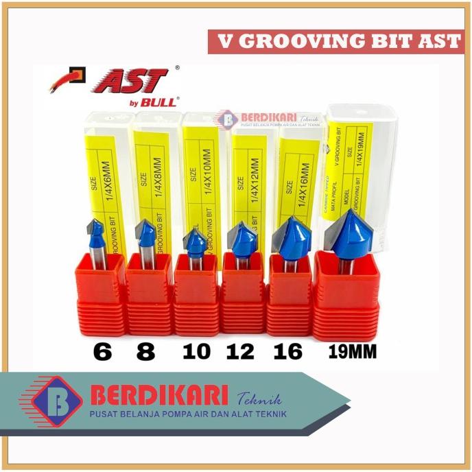 MATA ROUTER MATA PROFIL KAYU TRIMMER LUNCI V GROOVING VEE GROOVE AST ...