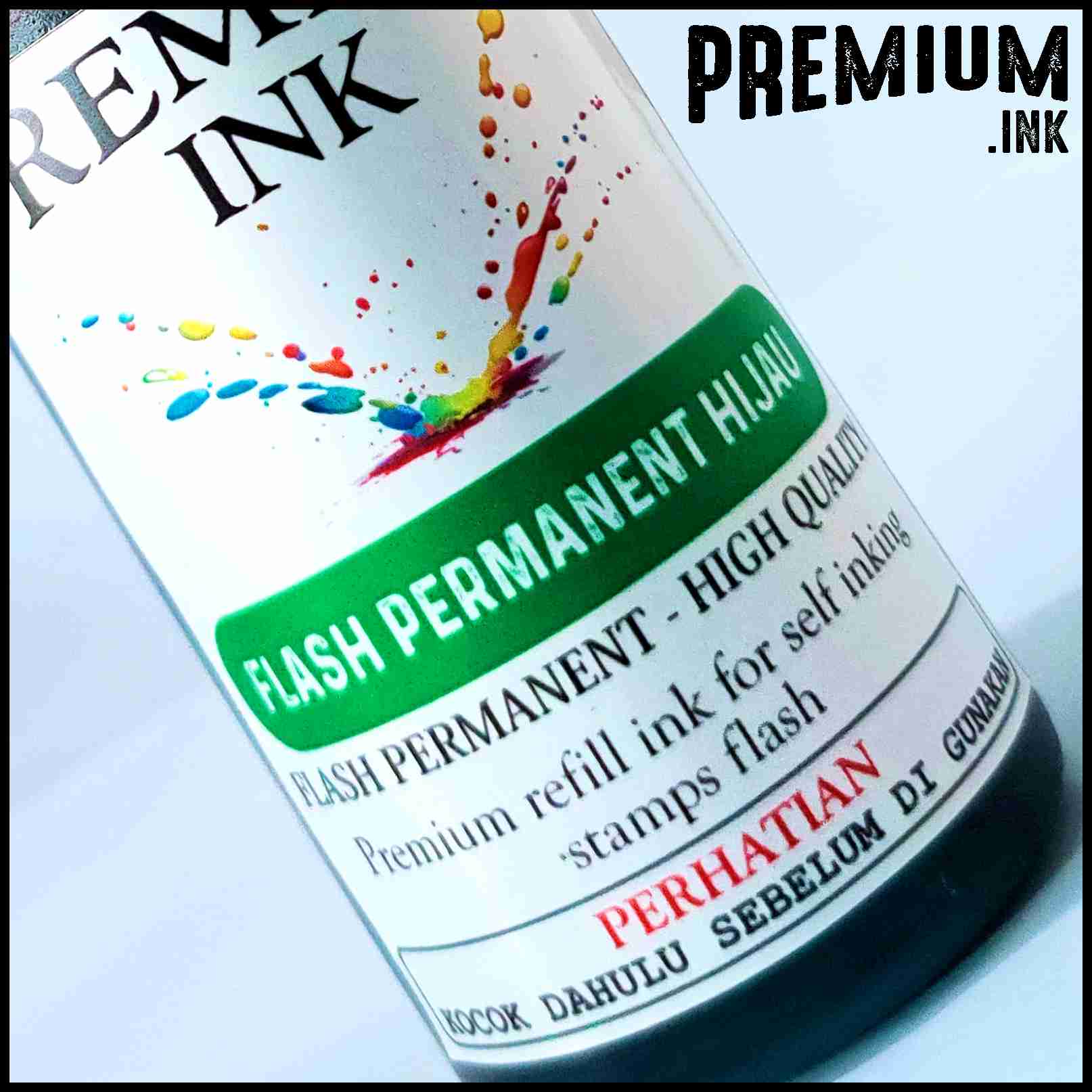 Tinta Stempel Flash Permanen 100ml - Free Botol Refill 10ml - Tinta ...