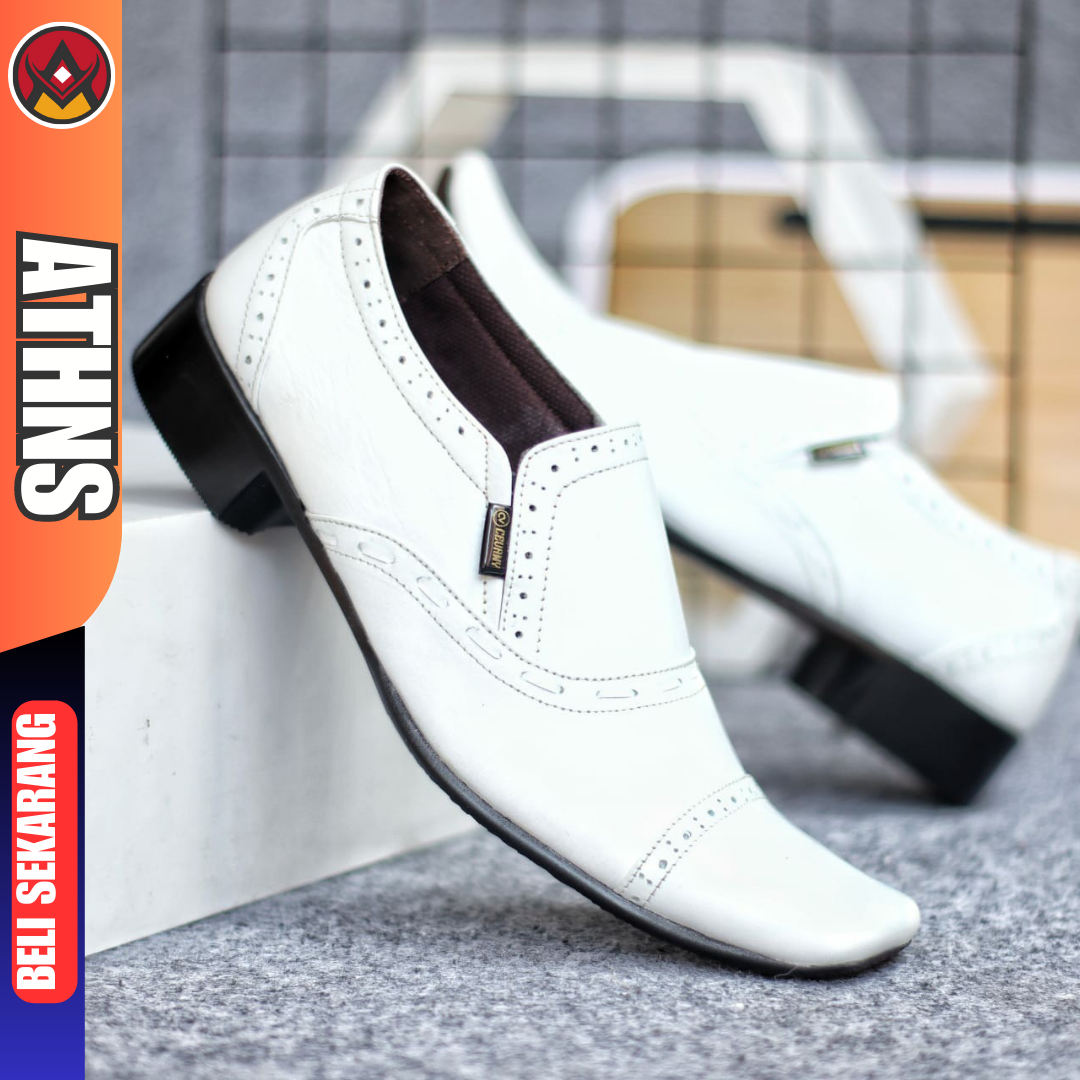 Sepatu Pantofel Putih Pria Kulit premium quality cevany footwear opex ...