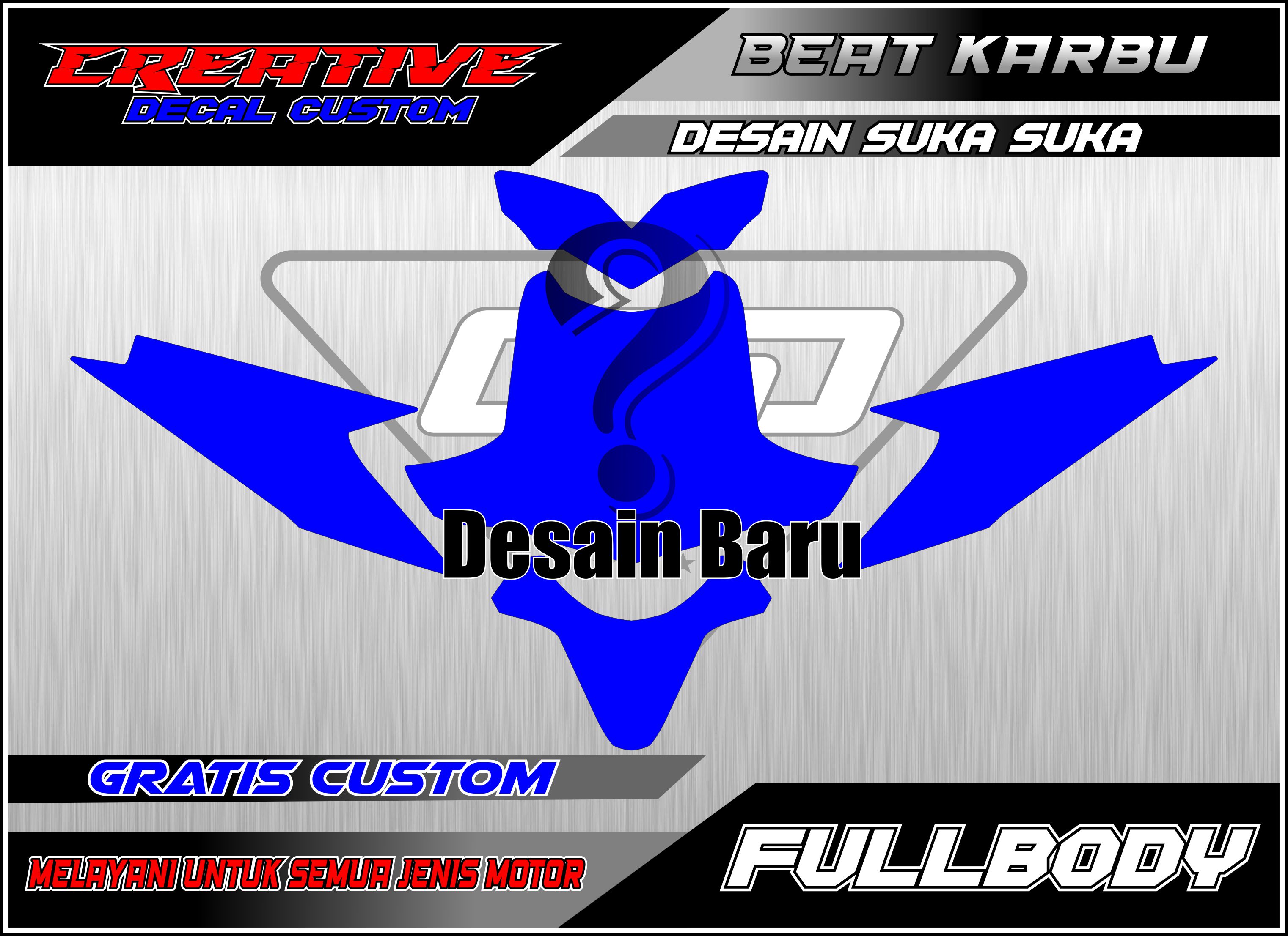 Decal BEAT KARBU ROAD RACE -Bebas request desain | Lazada Indonesia