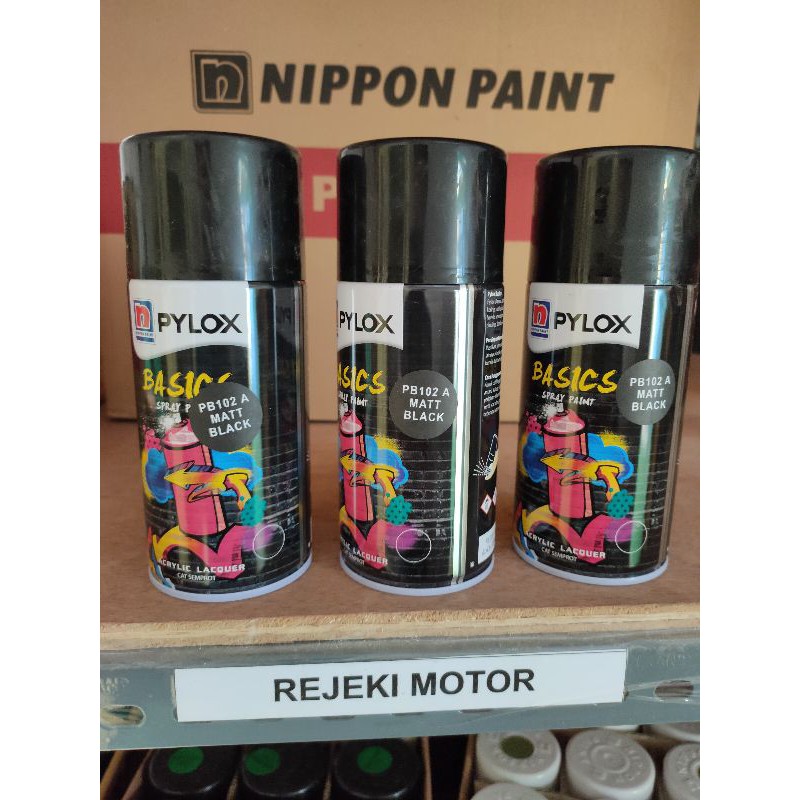 CAT PYLOX BASICS PB102A MATT BLACK CAT SPRAY 300 CC NIPPON PAINT ...