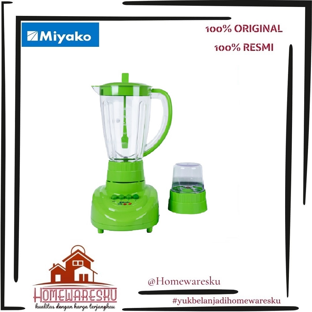 MIYAKO Blender 2 in 1 - BL-151PF/AP - BL151PFAP - Blender + Dry Mill - 1.5 LItre - 300 Watt ...