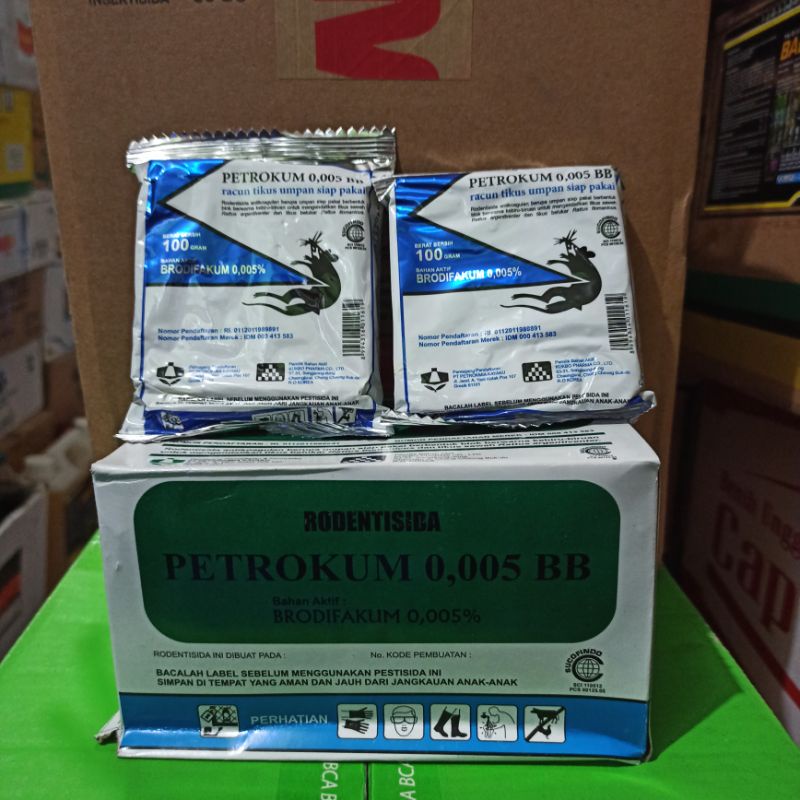 RODENTISIDA PETROKUM 0,005 BB 100 GR RACUN TIKUS UMPAN SIAP PAKAI ...
