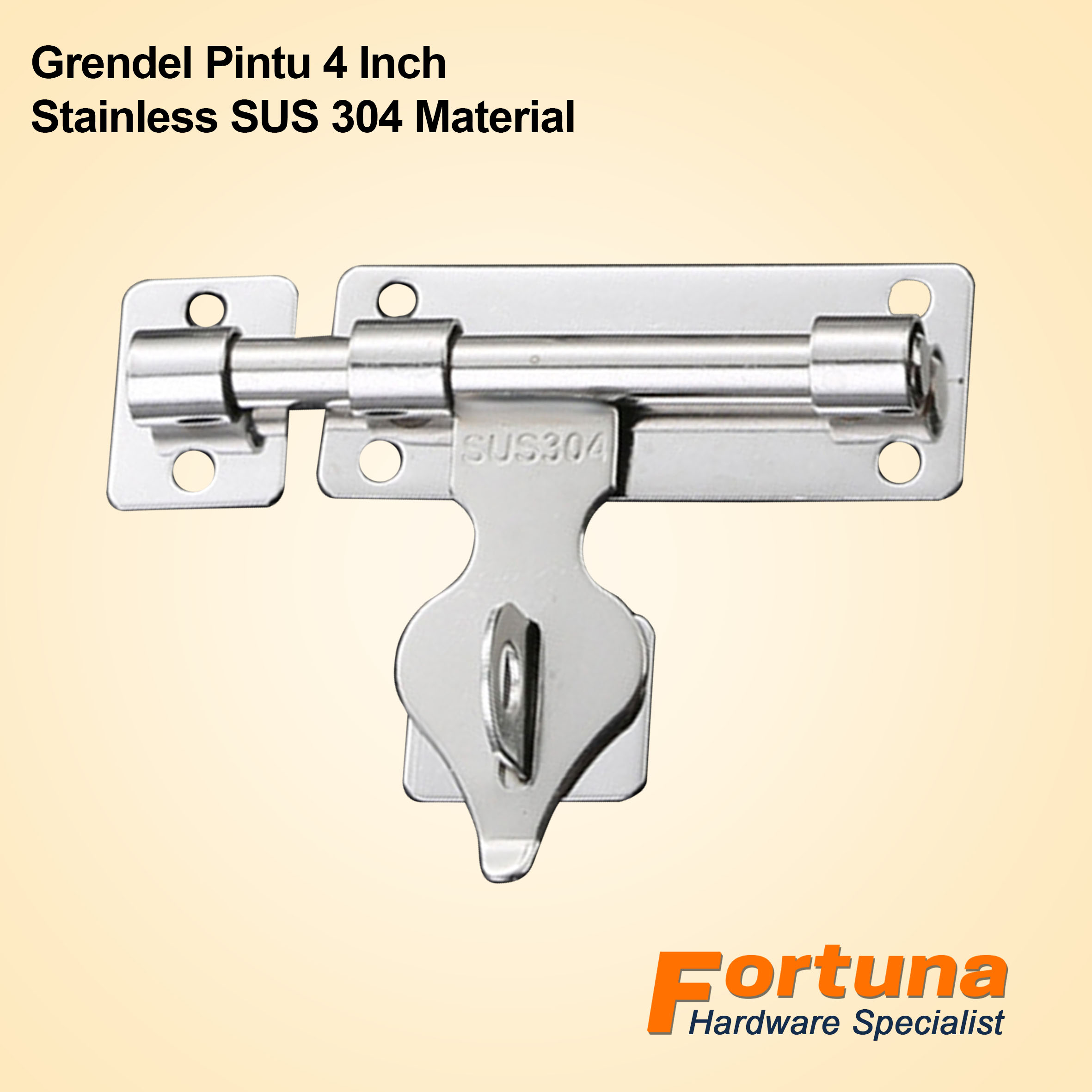 FORTUNA Grendel Pintu SUS 304 4 inch / Kunci Slot Pintu | Lazada Indonesia