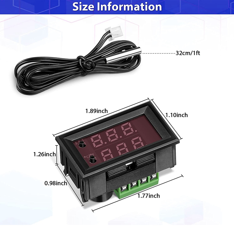 4 Pcs 12V Electronic Temperature Controller Programmable Thermostat ...