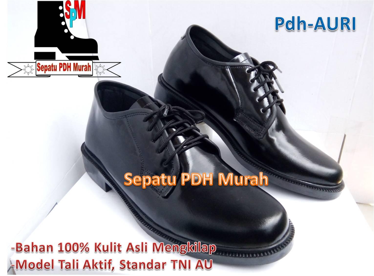 Sepatu Pdh Kulit Mengkilap Seri PDH-AURI | 100% Kulit Mengkilap ...
