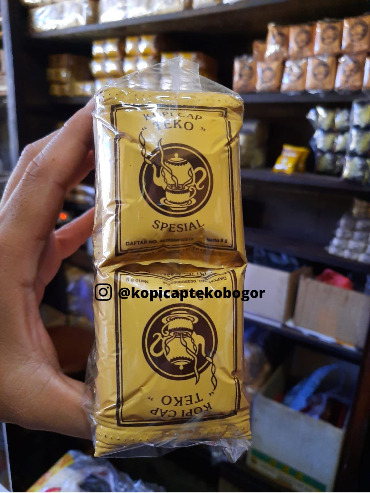 KOPI CAP TEKO SPESIAL (30 BUNGKUS) 8 GRAM TANPA GULA MODERN | Lazada ...