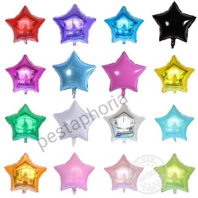 Balon Foil Bintang / Star Size 18 inch ( 45 cm ) Warna Gold | Lazada ...
