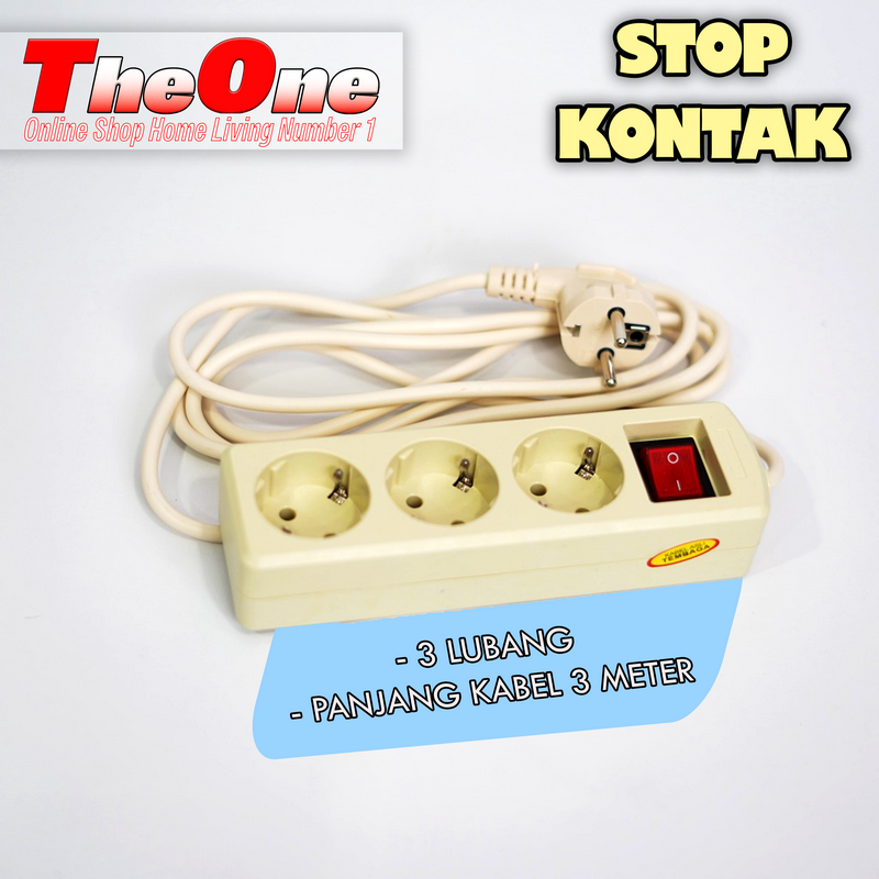 Stop Kontak/Colokan Listrik 3 dan 5 meter - Colokan 3,4&5 Lubang ...