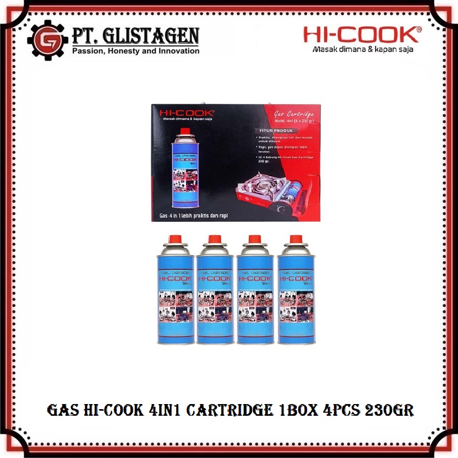 Tabung Gas Portable 4 in 1 / Refill Tabung Gas 230Gr Hi Cook Cartridge ...