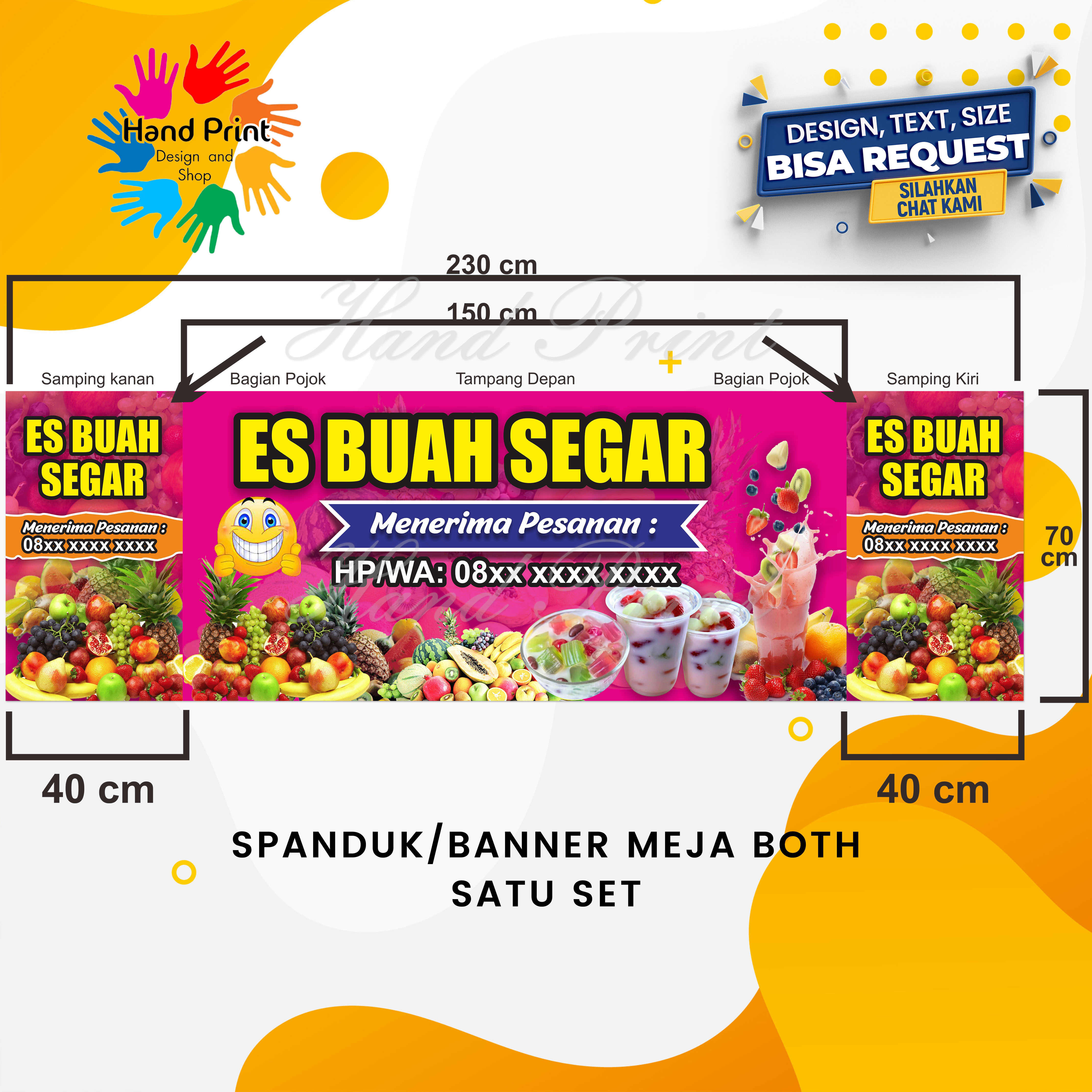 Spanduk Banner MMT Banner Jus Buah Pramsanan Juice Drink Untuk Dimeja ...