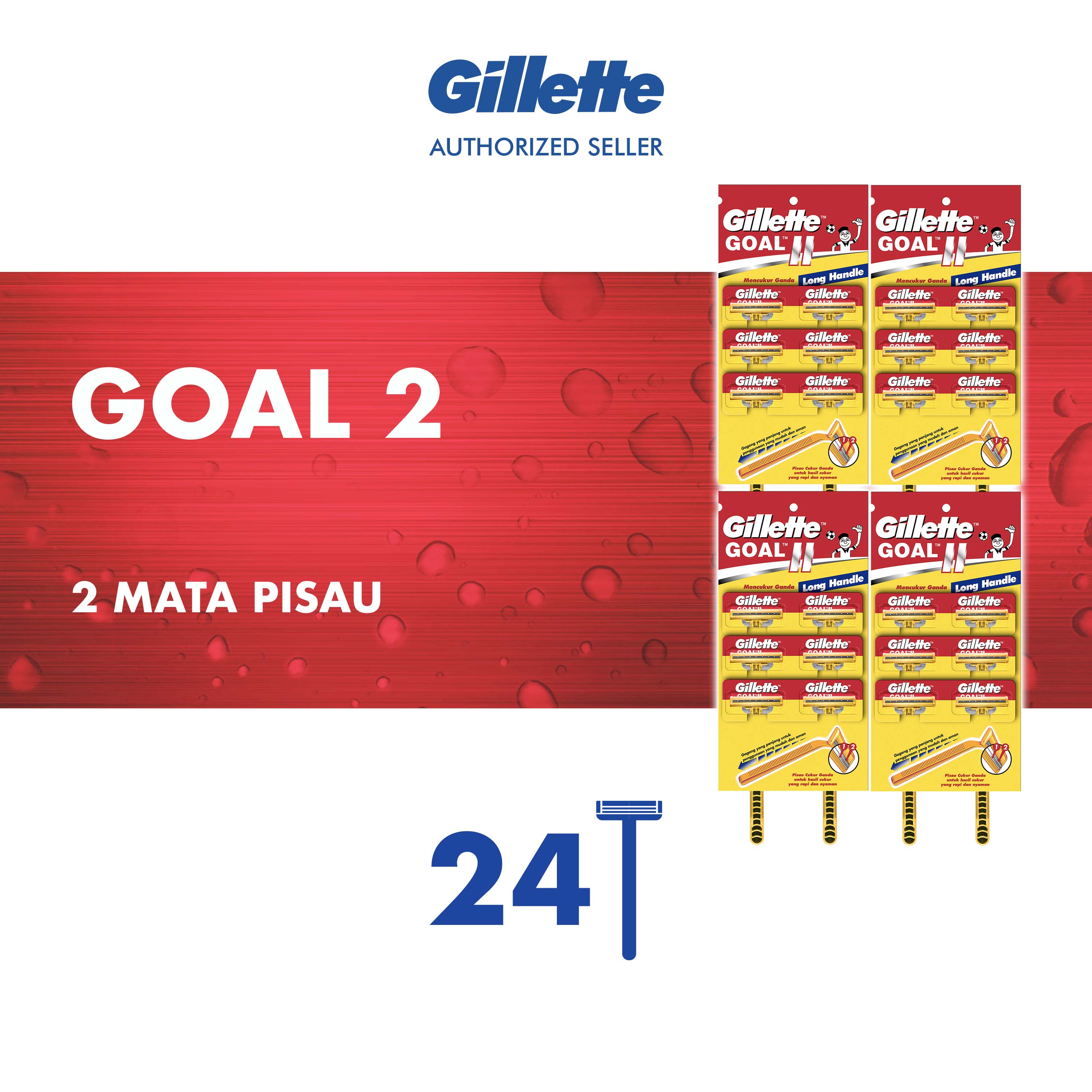 Gillette Pisau Cukur Goal 2 1 Renceng 24 IT | Lazada Indonesia
