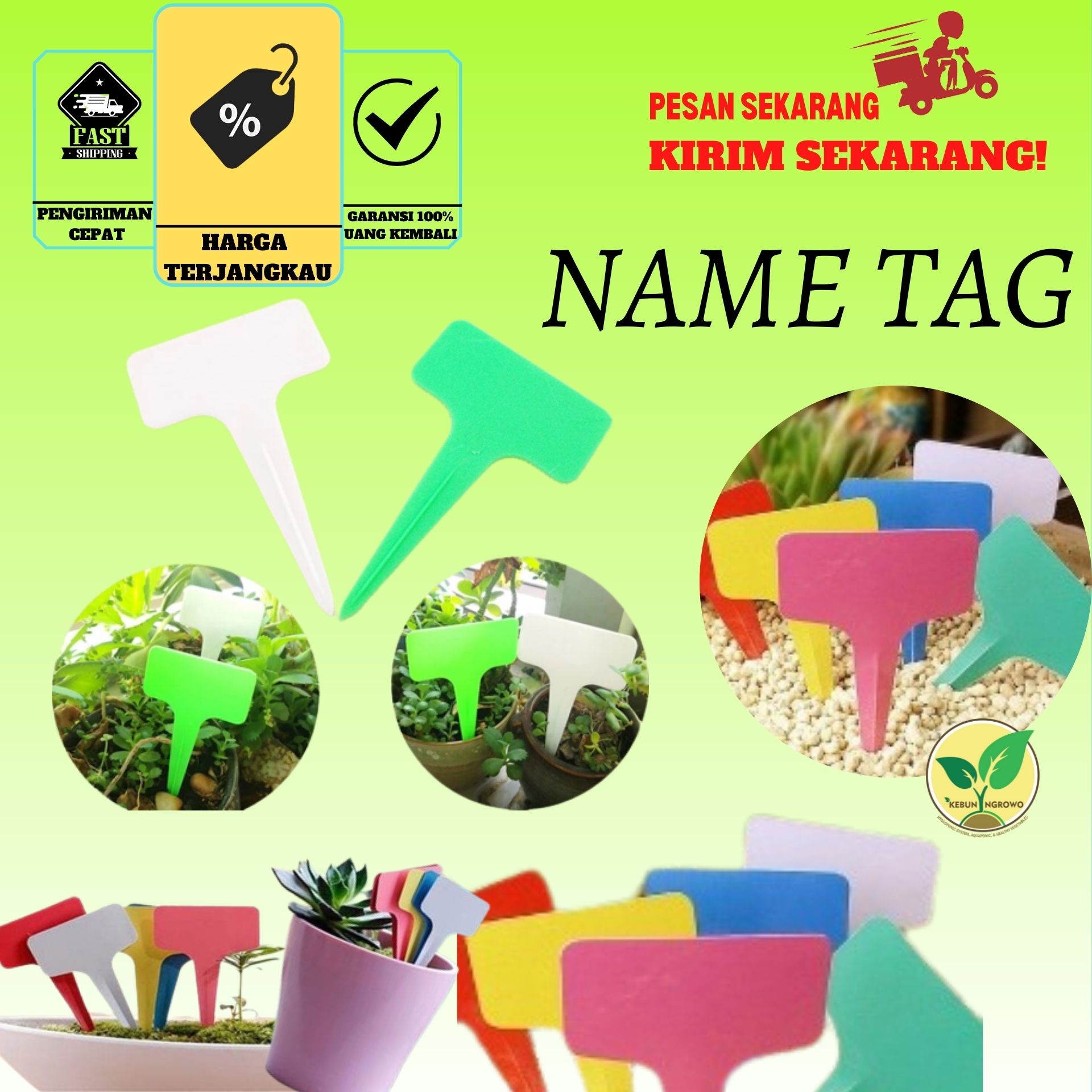 Penanda Label Name Tag Tanaman Slip On Plant Marker Nama Waterproof ...