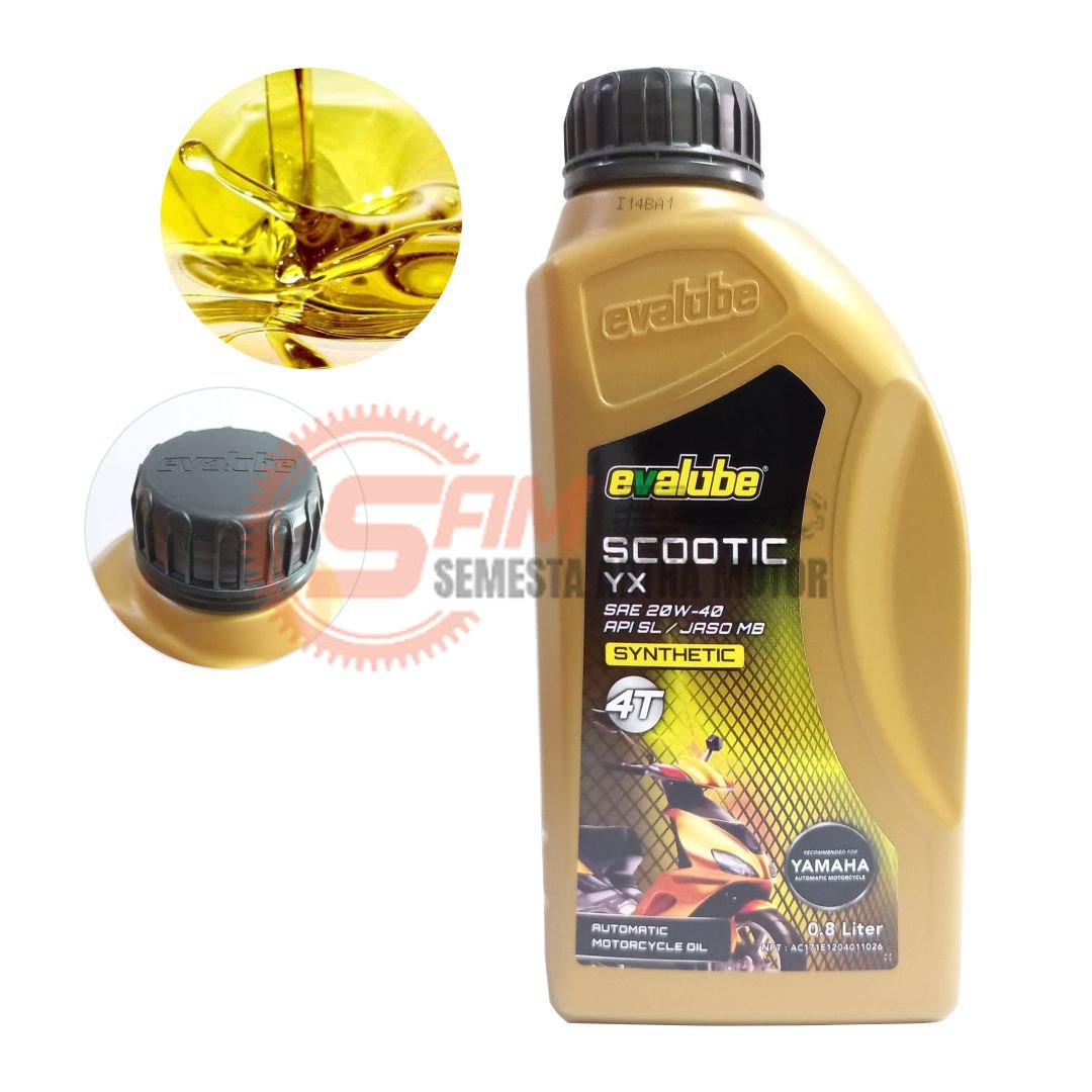 Evalube Scootic Gold YX Oli Mesin Motor Matic Universal Oil 800ml ...