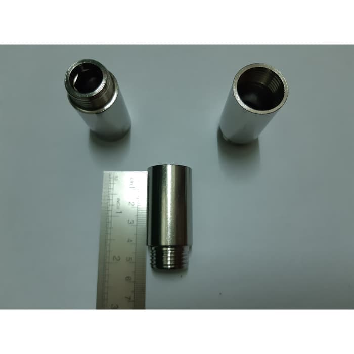 BJA - Double Nipple Dobel Nepel stainless drat luar dalam 1/2 inch ...